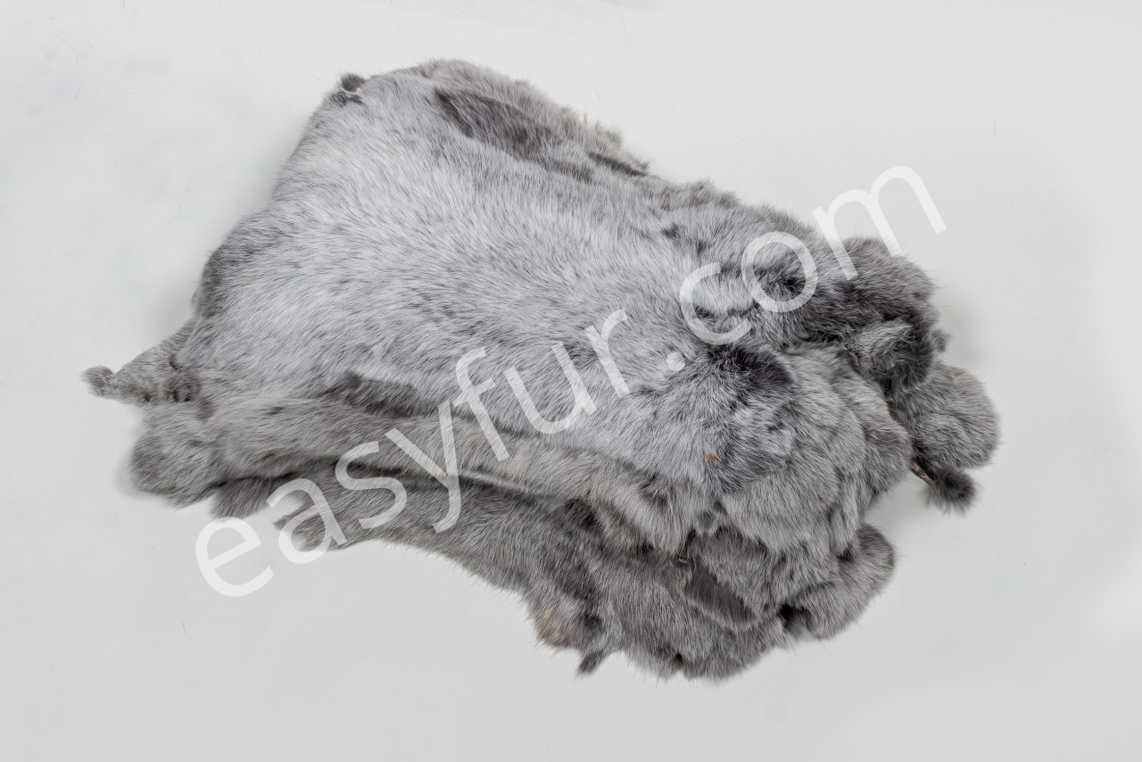 Rabbit skins - sheared and long-haired rabbits in various colors
