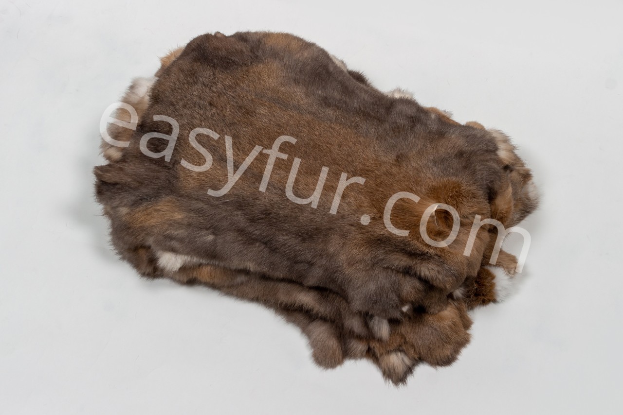Rabbit skins - sheared and long-haired rabbits in various colors