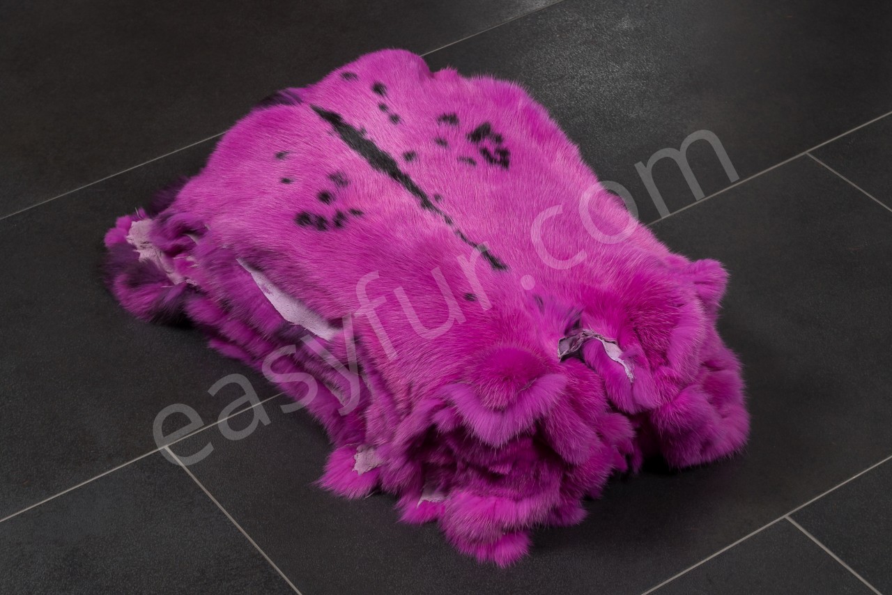 Rabbit skins - sheared and long-haired rabbits in various colors